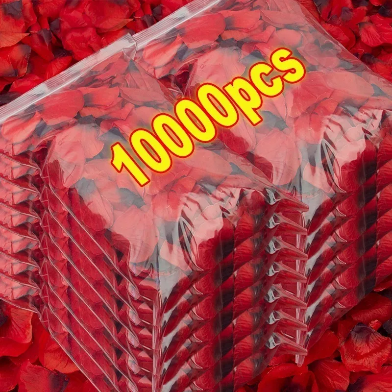 Lots-Artificial-Fake-Rose-Petals-Red-Roses-Petal-Flower-Simulation-Silk ...