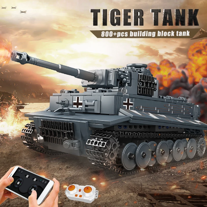 WW2-RC-Tiger-Tank-Military-Army-App-Remote-Control-Tank-Model-Assembly ...