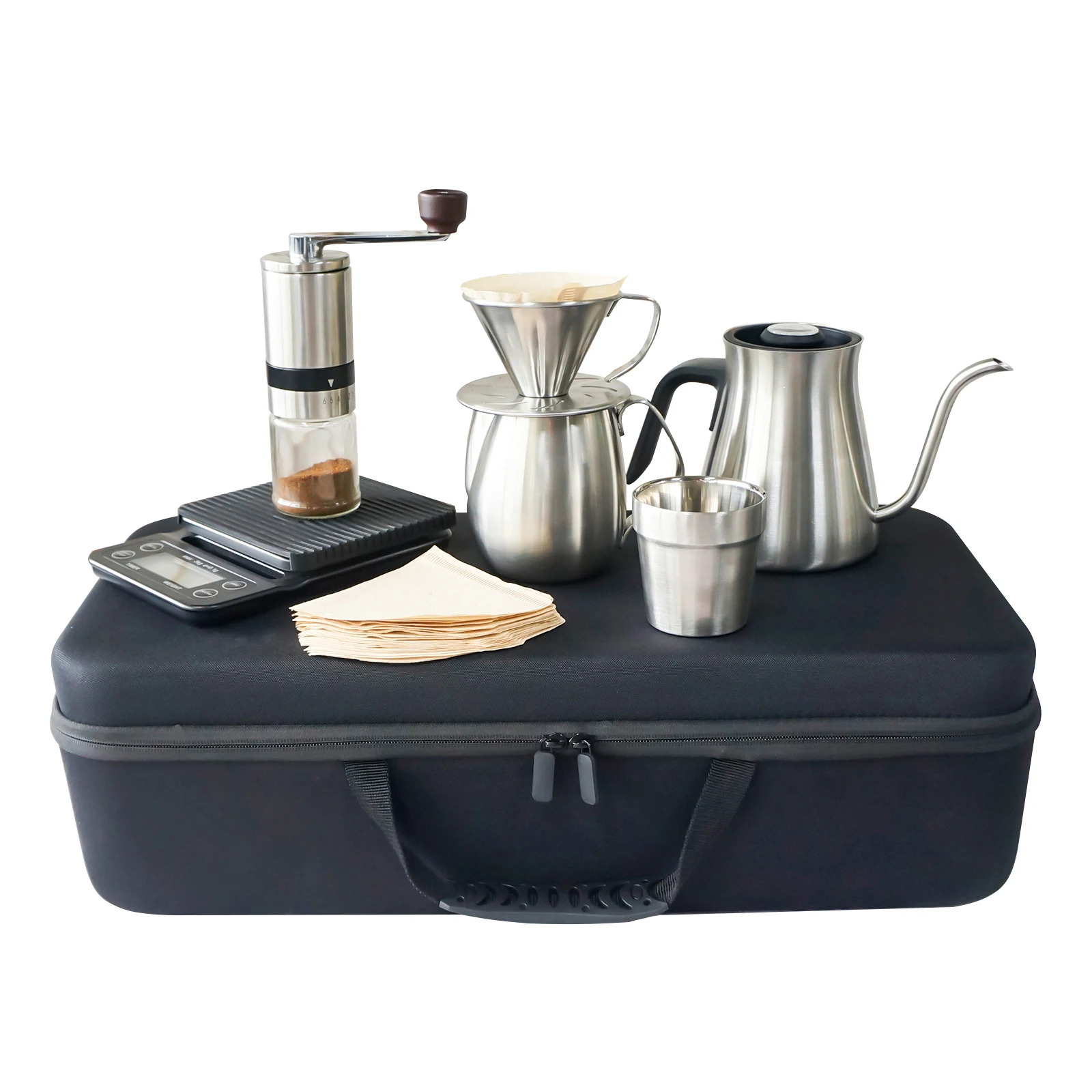 Pour-Over-Coffee-Maker-Set-Travel-Gift-Box-Stainless-Steel-Coffee ...