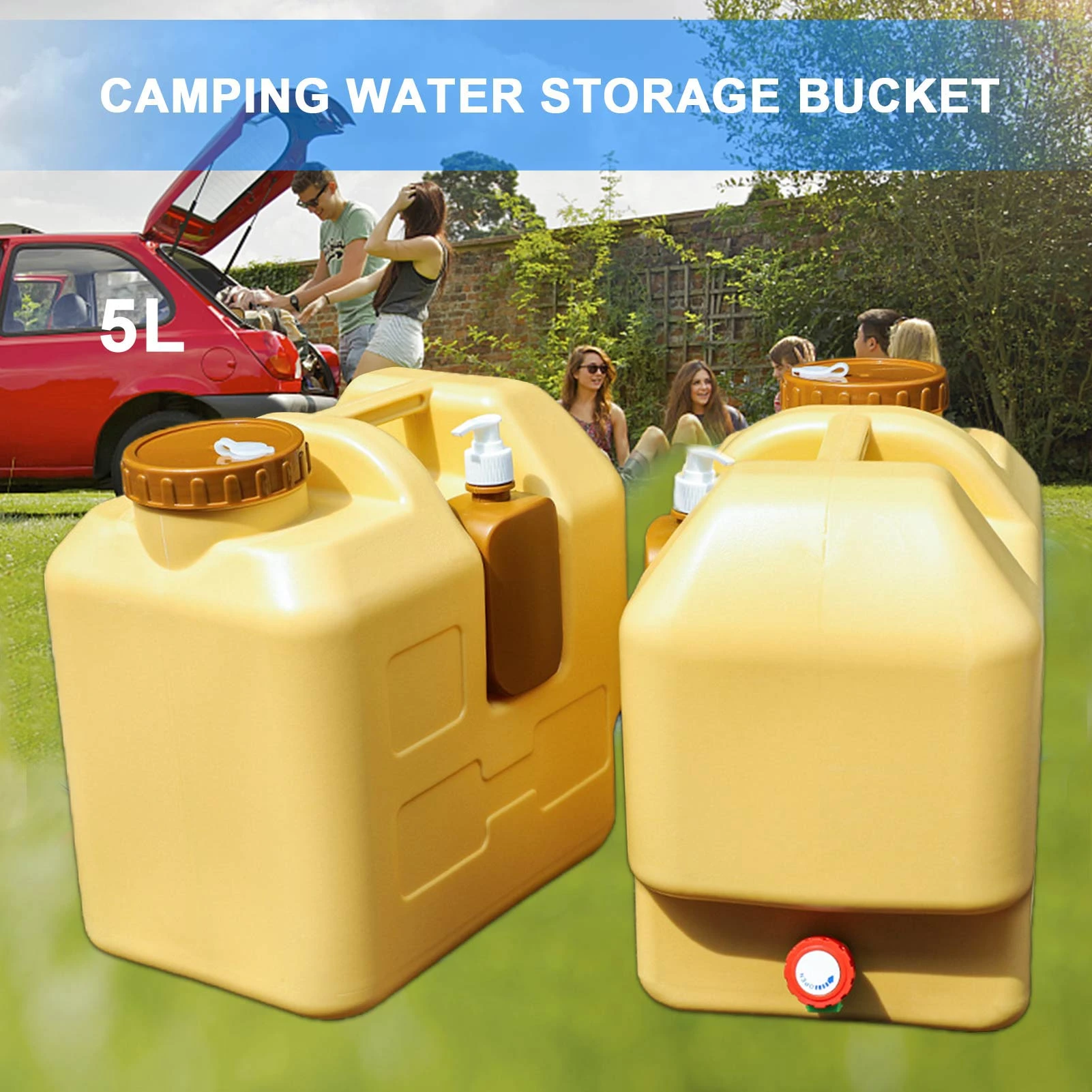 New 20l Outdoor Portable Bucket Thickened Car Water Tank Portable ...