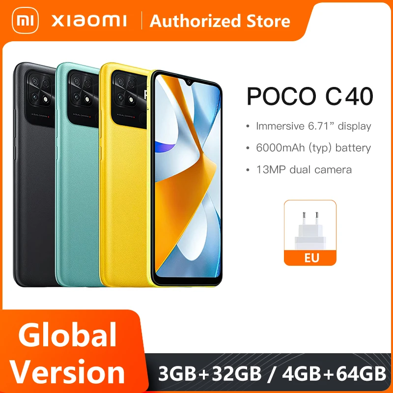 POCO-C40-Smartphone-vers-o-global-4GB-64GB-6000mAh-bateria-6-71-Display ...