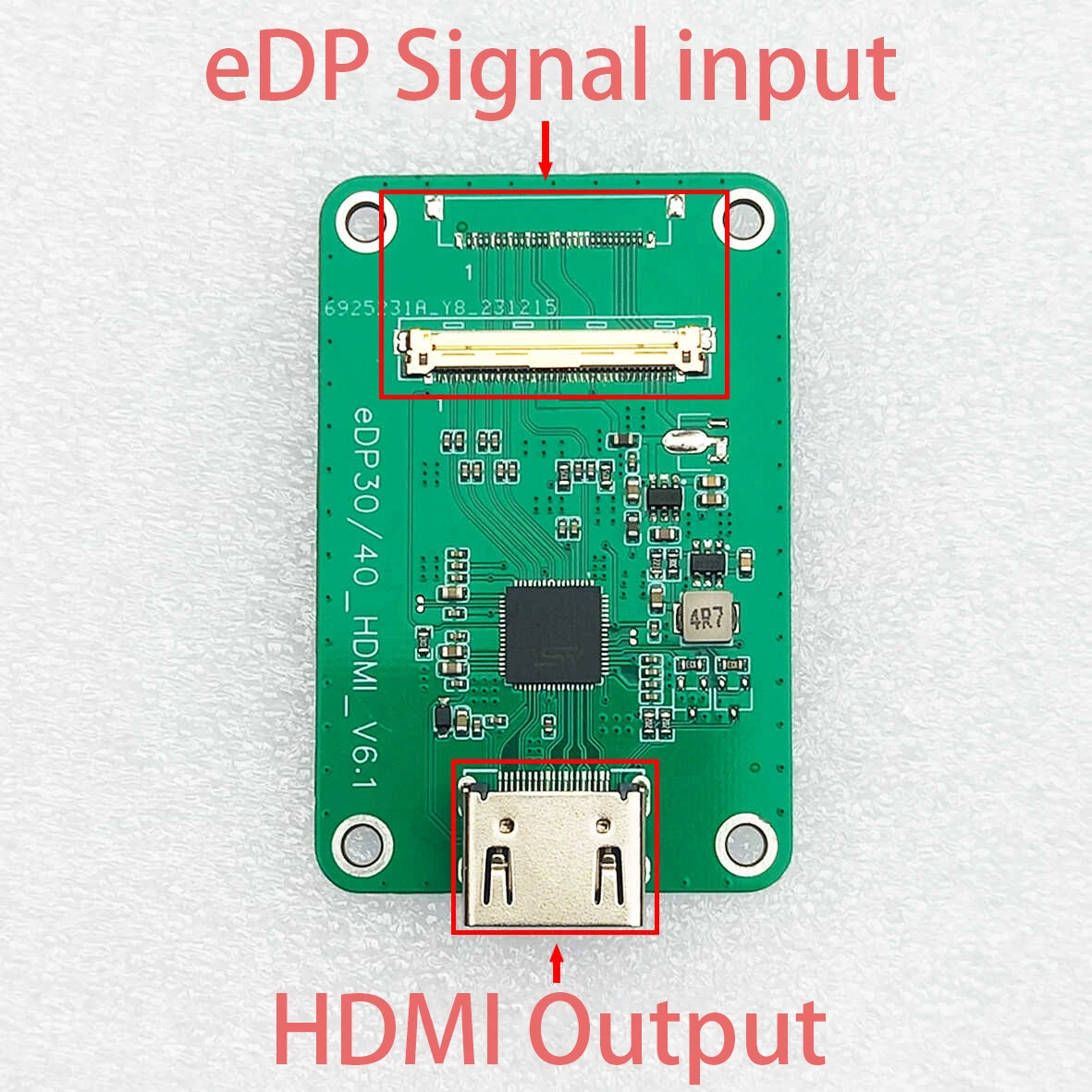 4K2K1080P Multi-Resolution EDP to HDMI Output Adapter Board DP to HDMI ...