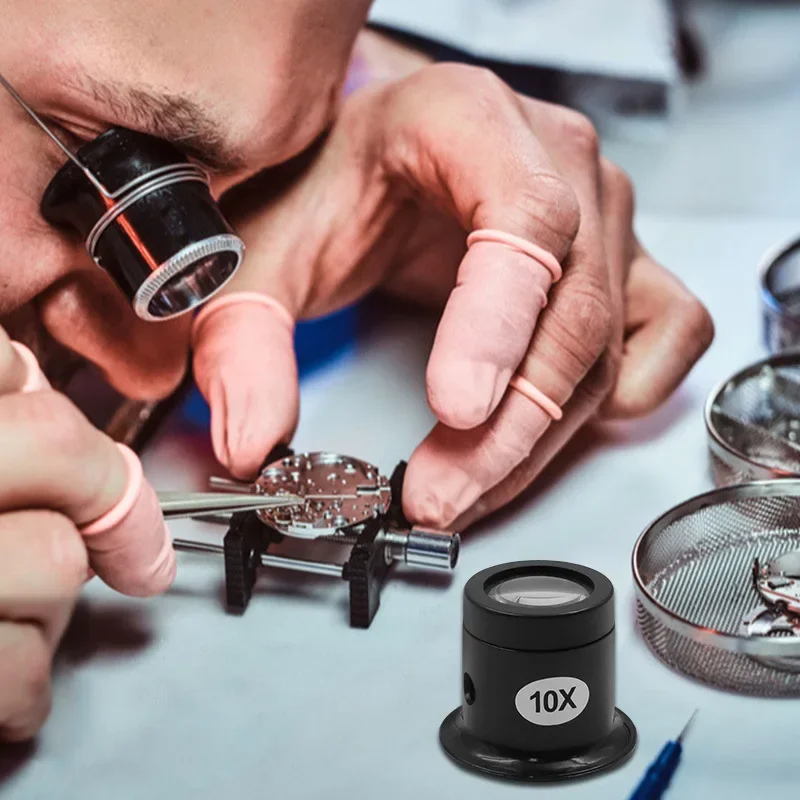 5X-10X-Magnifying-Glass-on-Magnifier-for-Watchmaker-Jewelry-Watch ...