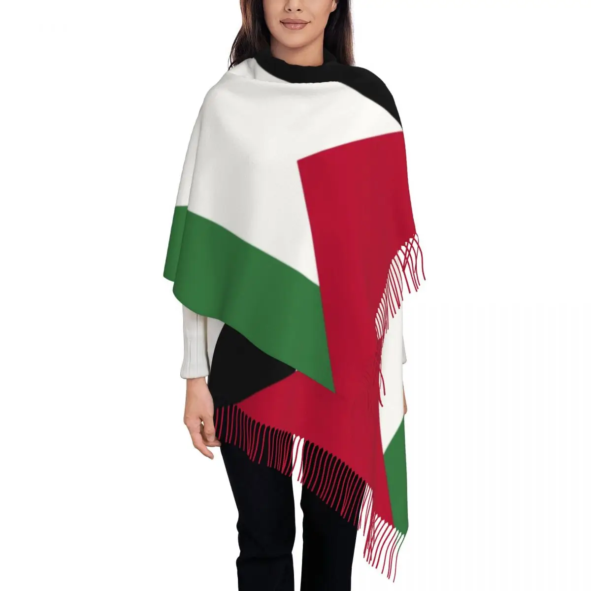 Palestines-Flag-Tassel-Scarf-Women-Soft-Palestinians-Patriotic-Shawl ...