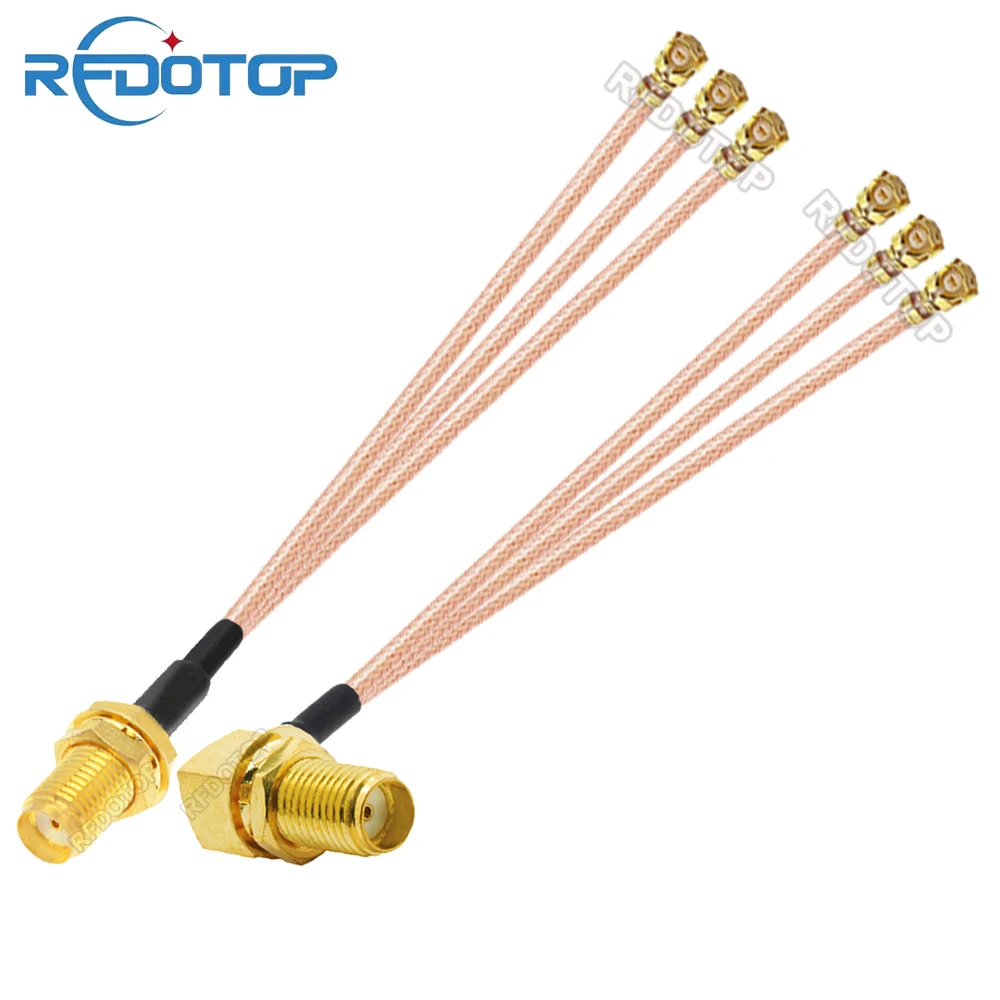 SMA to 3x uFL/IPX1/MHF4 Female 1st/4th Generation RG178 Cable Extension ...