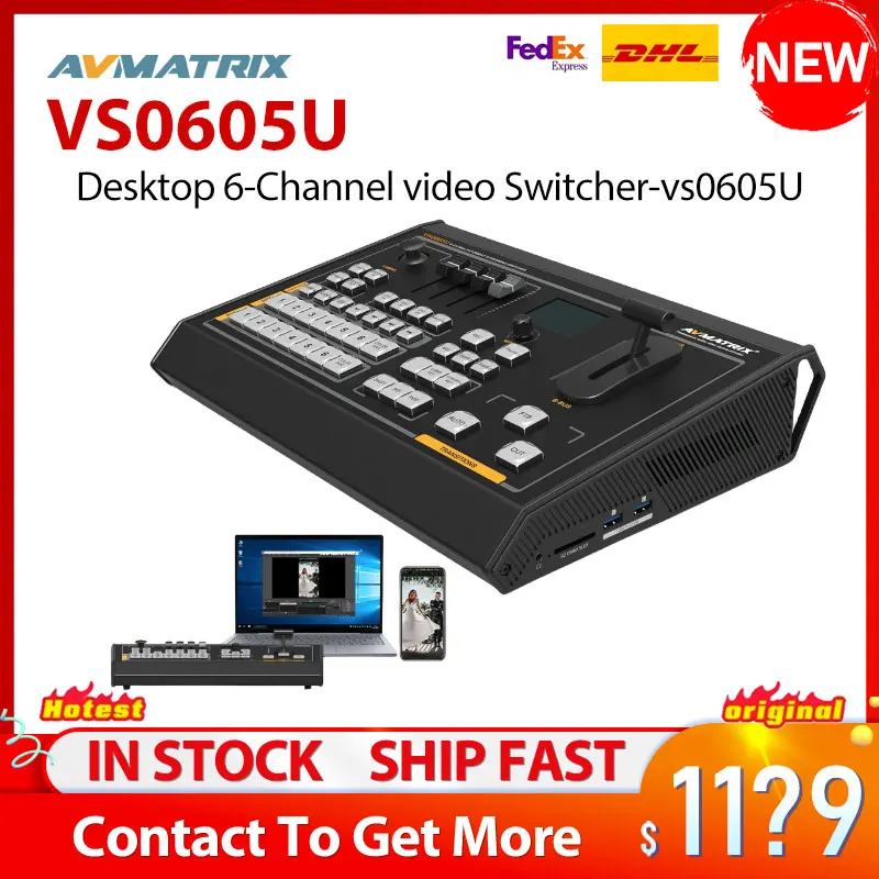 AVMATRIX-VS0605U-Desktop-6-Channel-Video-Switcher-CH-Inputs-Multi ...
