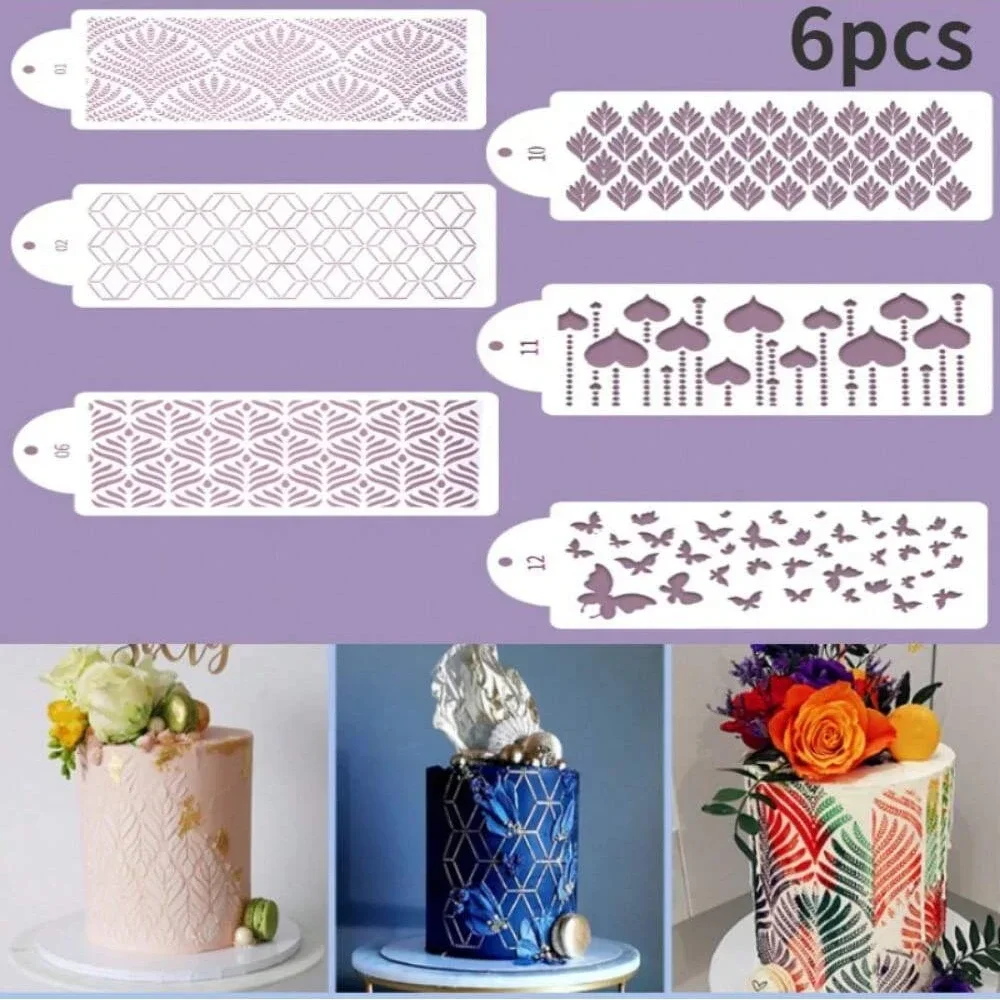 Cake Stencil Dotted Line Shape Pattern Wedding Cake Decorating Lace ...