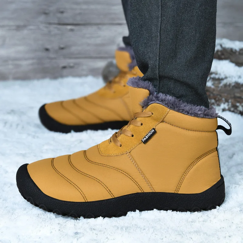 Bottes-de-neige-chaudes-rembourr-es-pour-hommes-chaussons-d-hiver ...