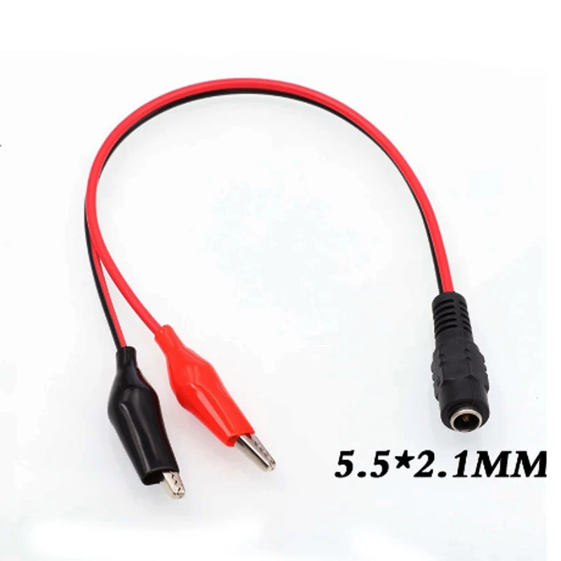 25cm Alligator Clip 12V Power CableDouble Red and Black Clips Crocodile ...