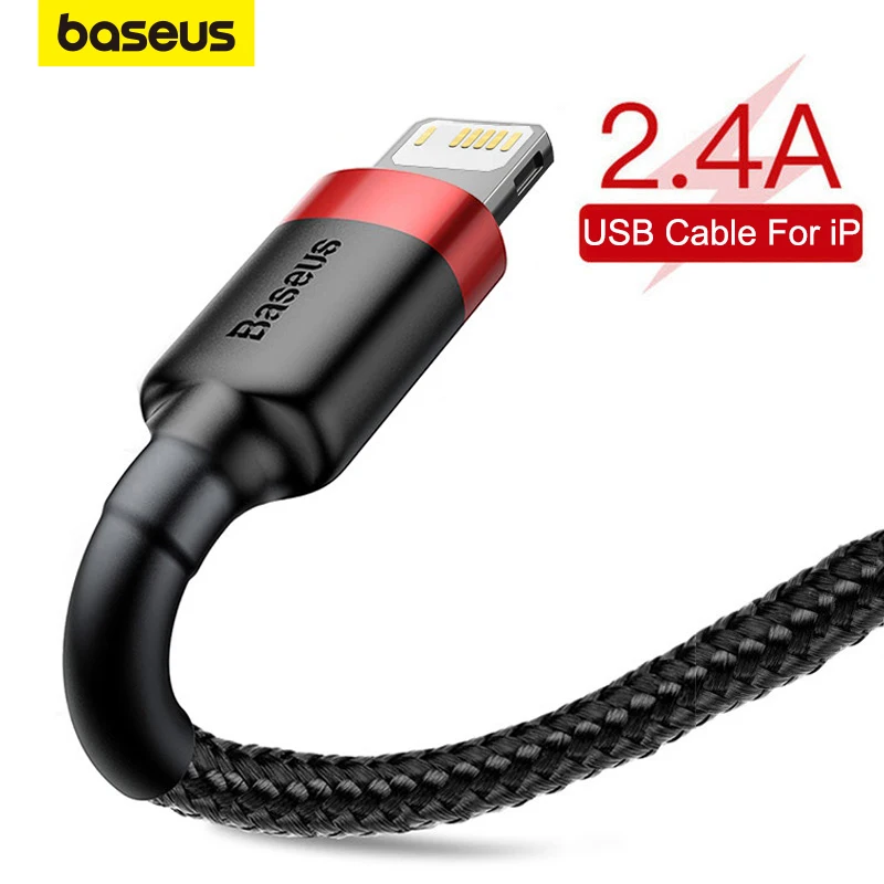 Baseus USB Cable for iPhone14 13 12 11 Pro Max Xs X 8 Plus Cable 2.4A ...