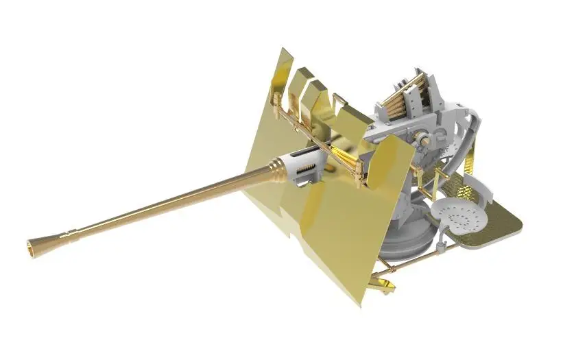 CYG104-1-16-Bofors-40-mm-Flak-28-AA-Gun-mit-Messing-Detail-Up-Montage ...