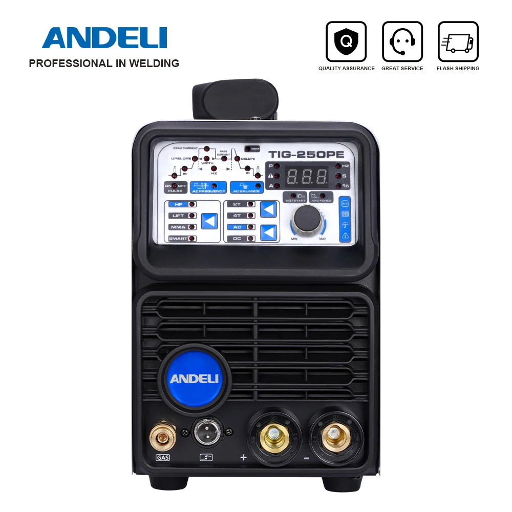 Andeli 220v ac/dc tig máquina de solda TIG 250PE mma/elevador tig/hf tig/3 em 1 máquina de solda ...