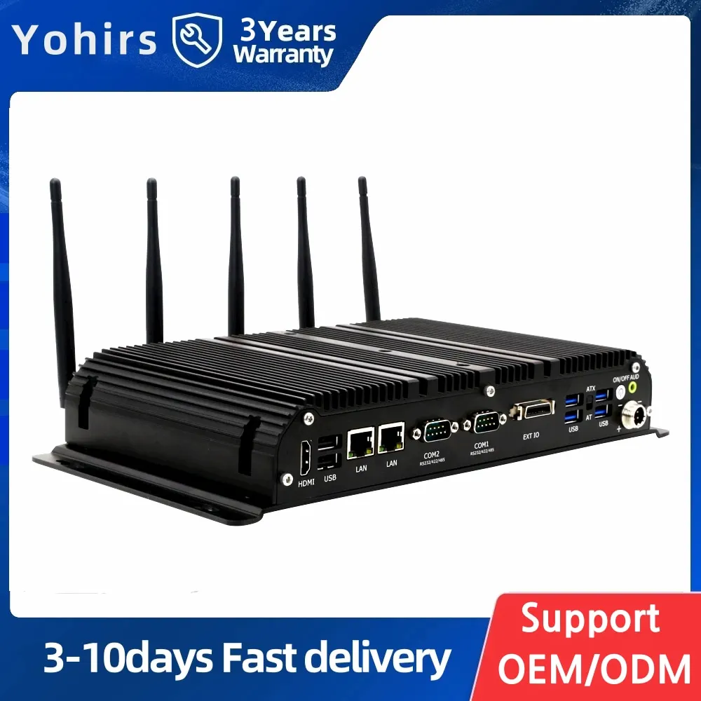 Fanless Industrial Mini PC i7-1165G7 Dual 2.5G LAN 4G LTE 5G OpenWrt ...