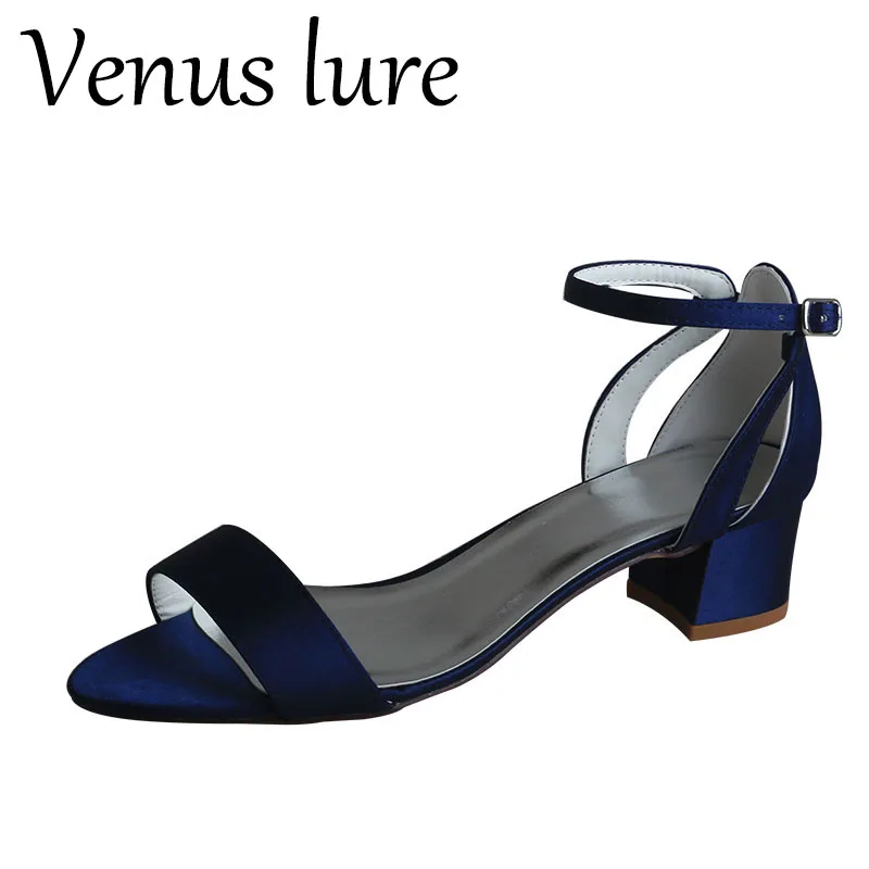 Venus-Lure-Dark-Blue-Short-Heel-Sandals-for-Women-Wedding-Party-Peep ...