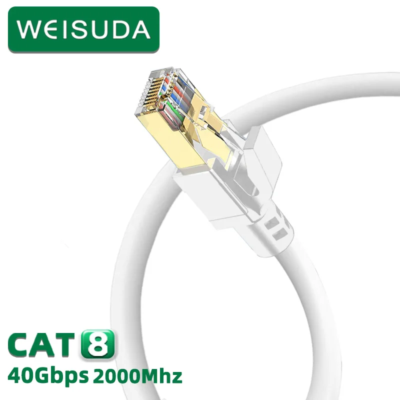 Cabo ethernet cat8 externo e interno 30 pés resistente de alta ...