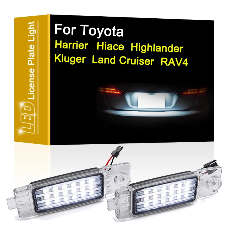 12V-LED-Number-Plate-Lamp-For-Toyota-Harrier-Hiace-Highlander-Kluger ...