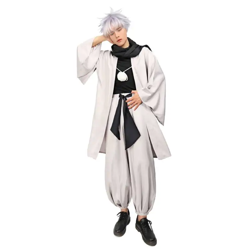 DAZCOS-Satoru-Cosplay-Haori-Kimono-Jacket-Men-with-Scarf-Satoru-Costume ...