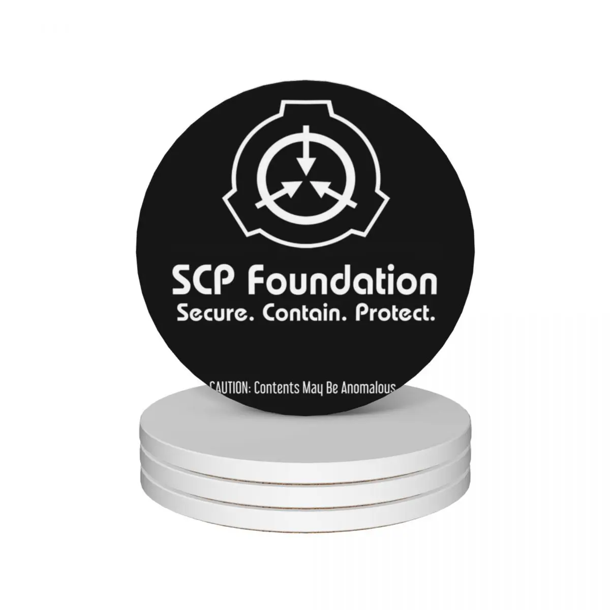 SCP-Foundation-Logo-Ceramic-Coasters-Set-of-4-drink-set-teapot-mat-tea ...