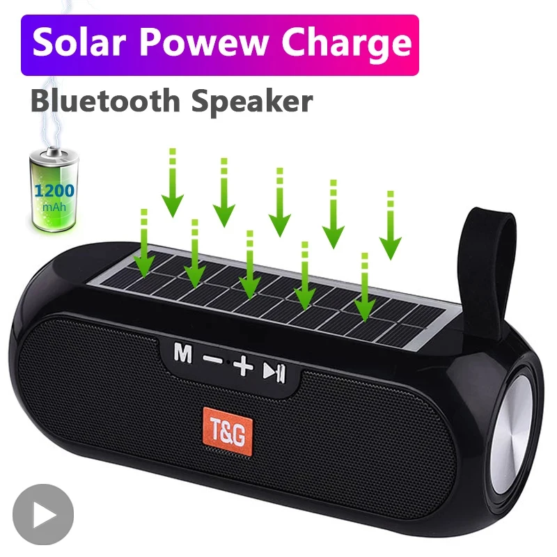 Solar-Radio-FM-Outdoor-Portable-Wireless-Bluetooth-Speaker-Music-Sound ...