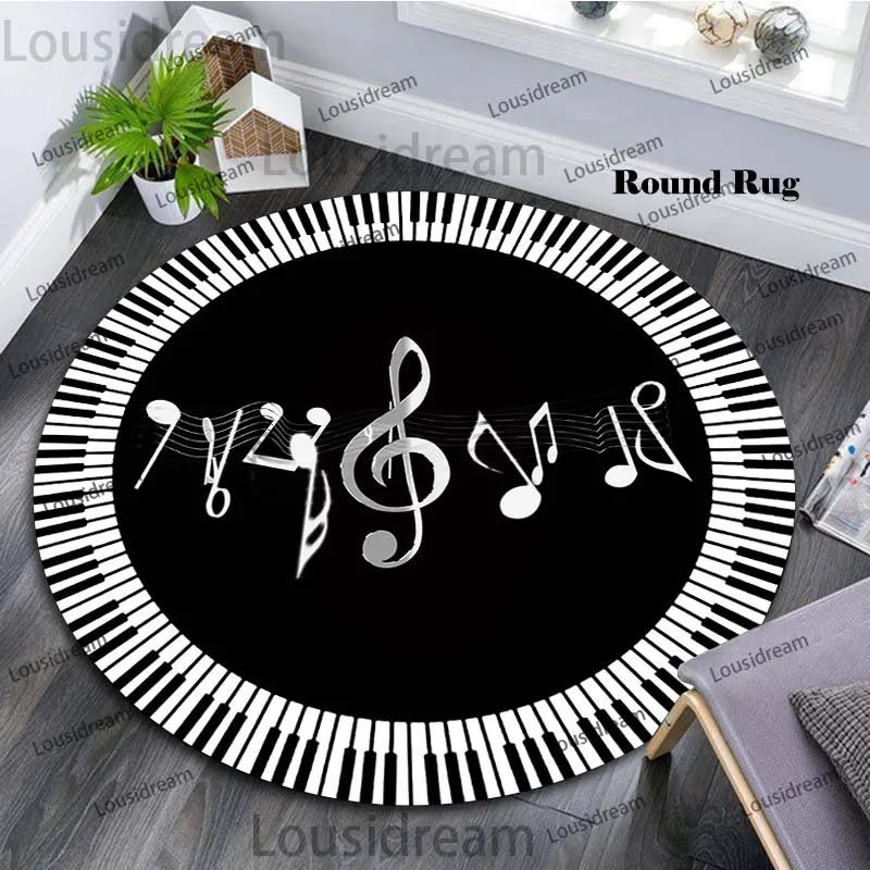 Note-Carpet-Round-Music-Rug-Sofa-Mat-Panio-Bath-Mat-Kicthen-Mat-Pet-Mat ...