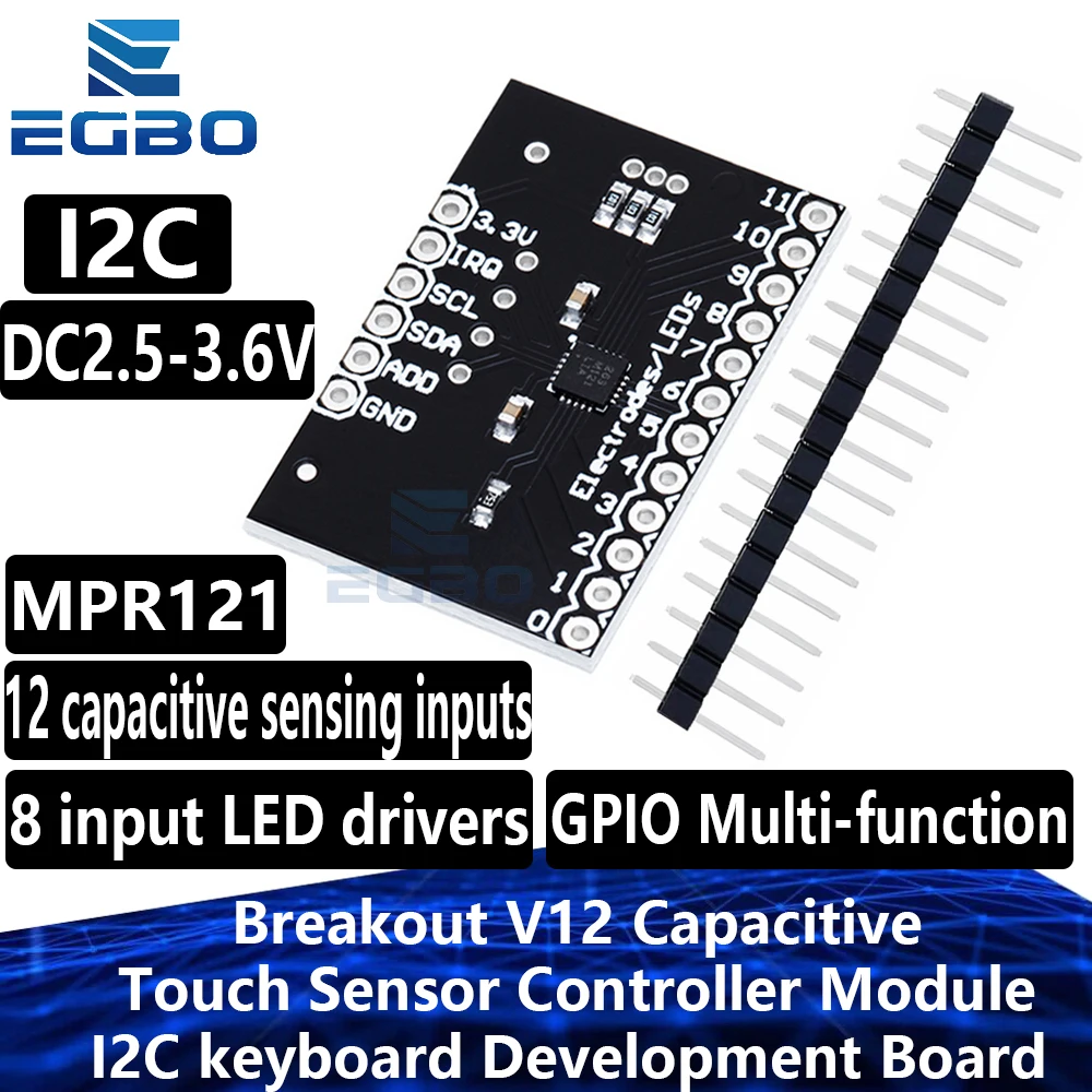EGBO-MPR121-Breakout-V12-Capacitive-Touch-Sensor-Controller-Module-I2C ...