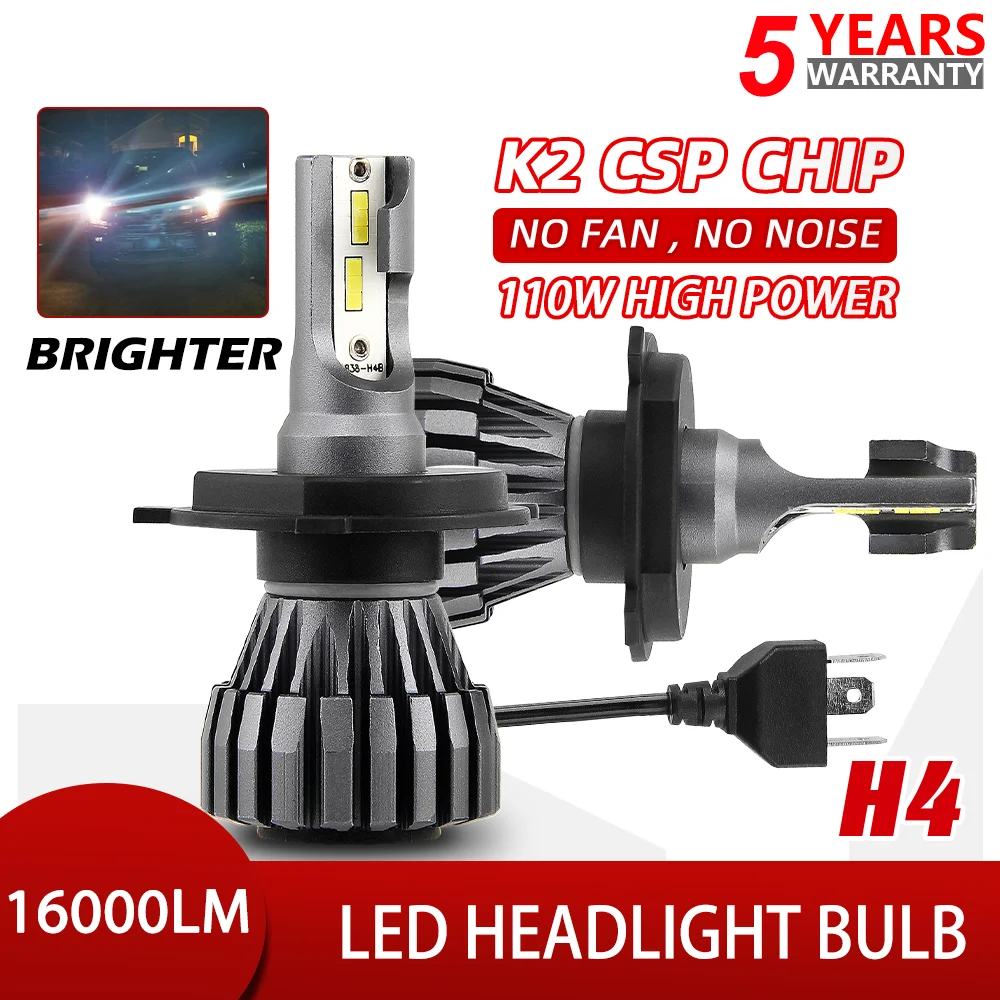 HAOLIDE H4 H11 H7 Led Headlight Bulbs 16000LM CSP H1 9005 HB3 9006 HB4 High Power 6500k Auto ...