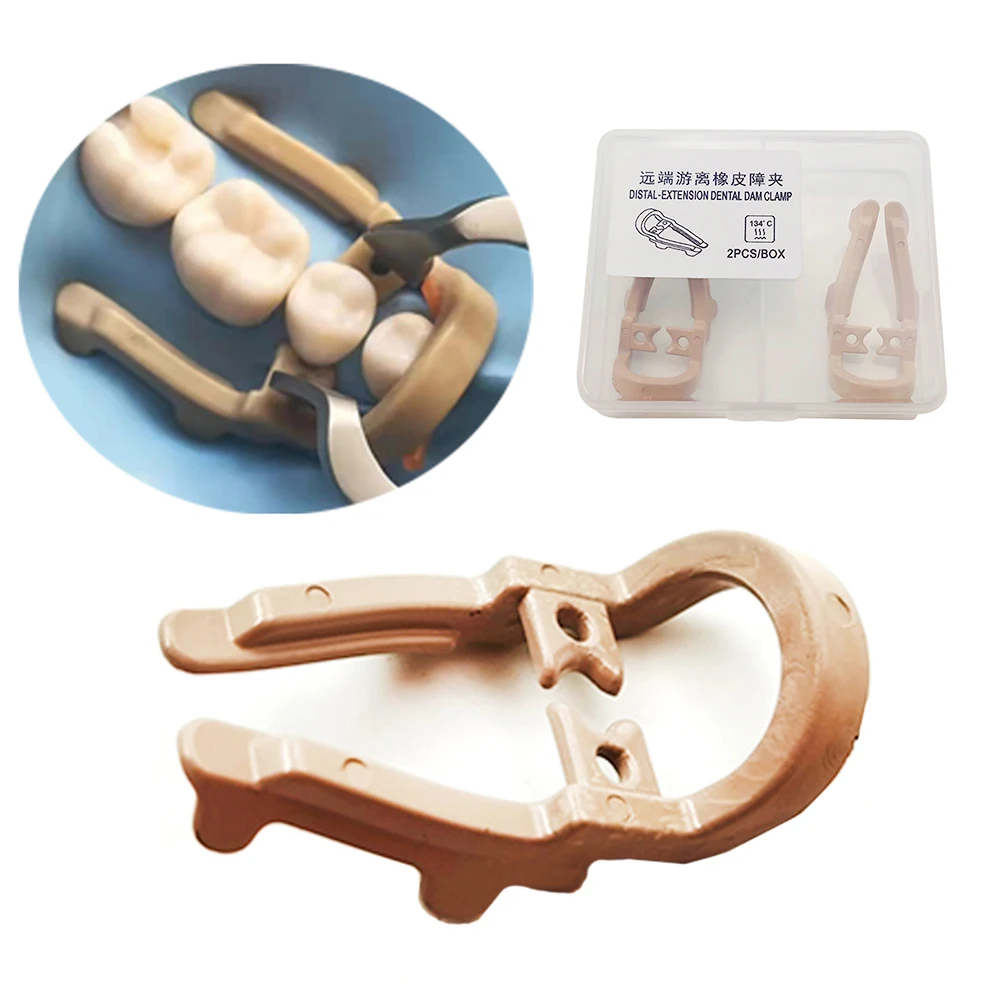 Dental Rubber Barrier Clip Resin Clamp Distal Premolar Rubber Dam Clamp ...