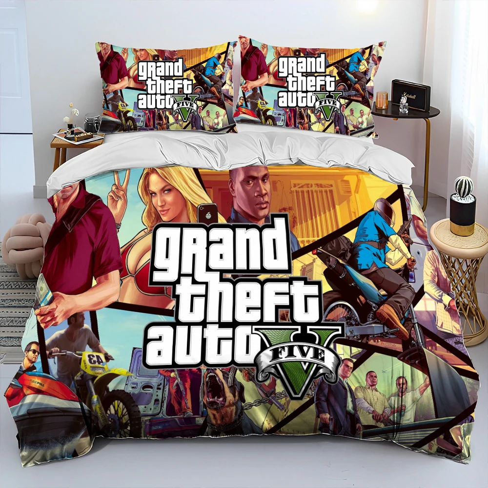 Juego-de-cama-3D-Grand-Theft-Auto-GTA-Game-edred-n-funda-de-edred-n ...