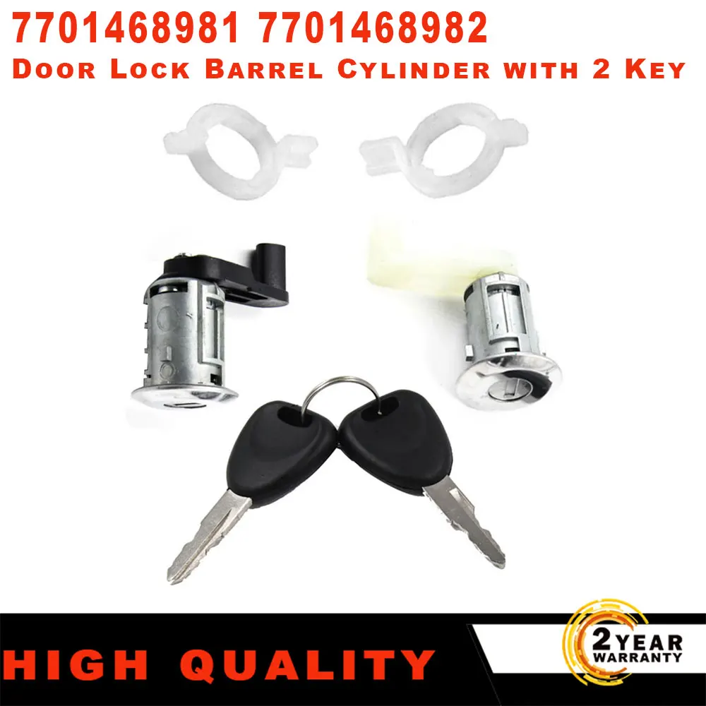 Left-Right-OE-7701468981-7701468982-Car-Door-Lock-Barrel-Cylinder-with ...