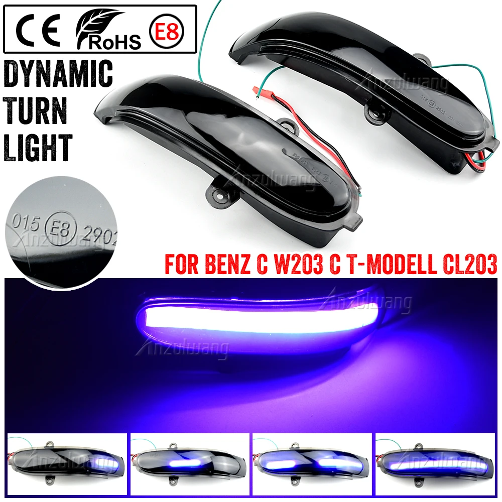 2pcs-Dynamic-Blinker-For-Mercedes-Benz-C-W203-C-T-Modell-S-203-CL203 ...