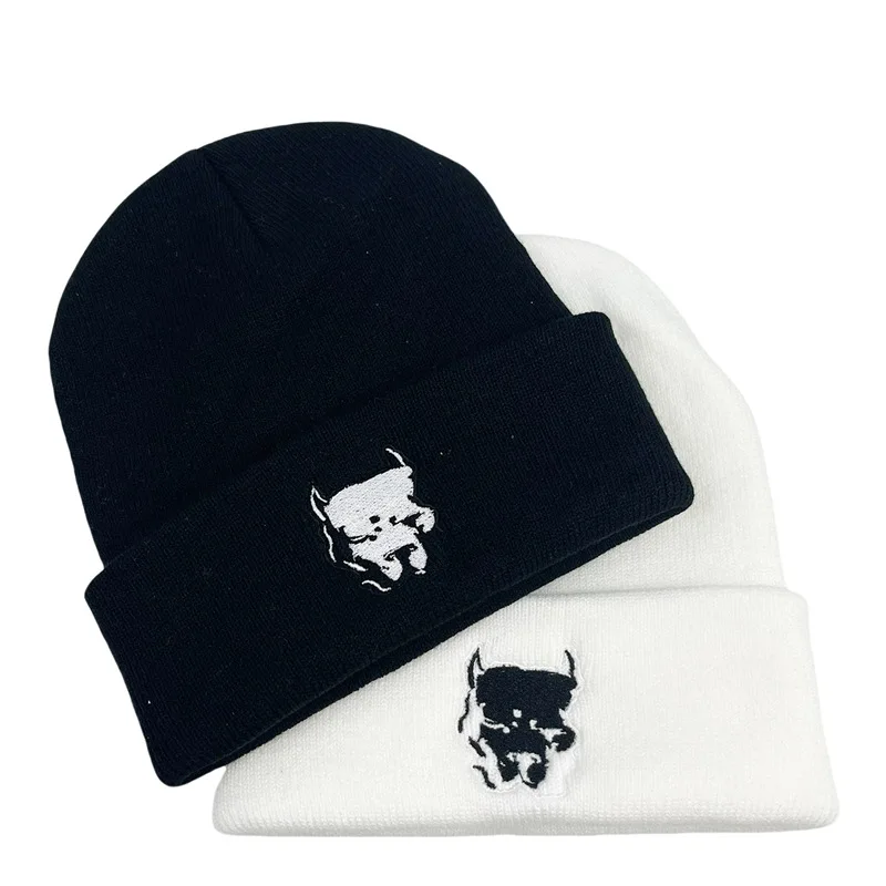 Cool Pit Bull Gorro bordado Cráneo Otoño e Invierno Sombreros Sombra al ...
