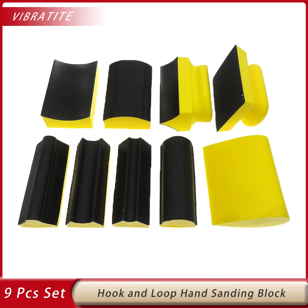 Hook Loop Hand Sanding Block | Abrasive Sponge Grinding Block - 9pcs ...