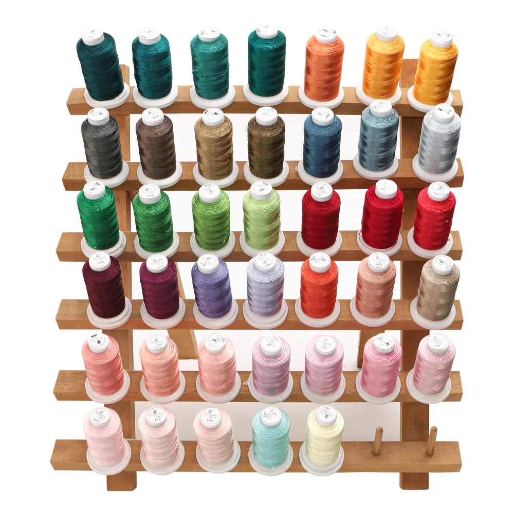 40 Vivid Pastel Colors Set Premium 120D/2 Polyester Embroidery Thread ...