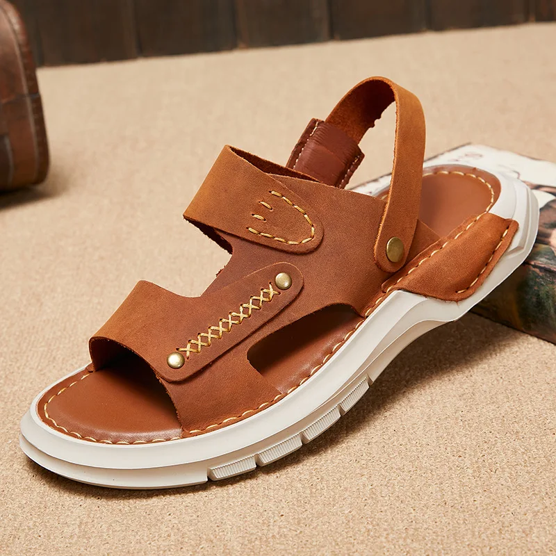 YIGER-sandales-en-cuir-v-ritable-pour-homme-Ultra-l-g-res-souples ...