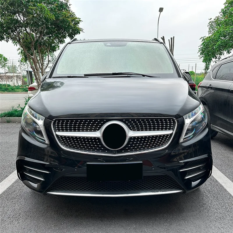 A70X-Front Bumper Spoiler Cover For Mercedes Benz V Class W447 2016 ...