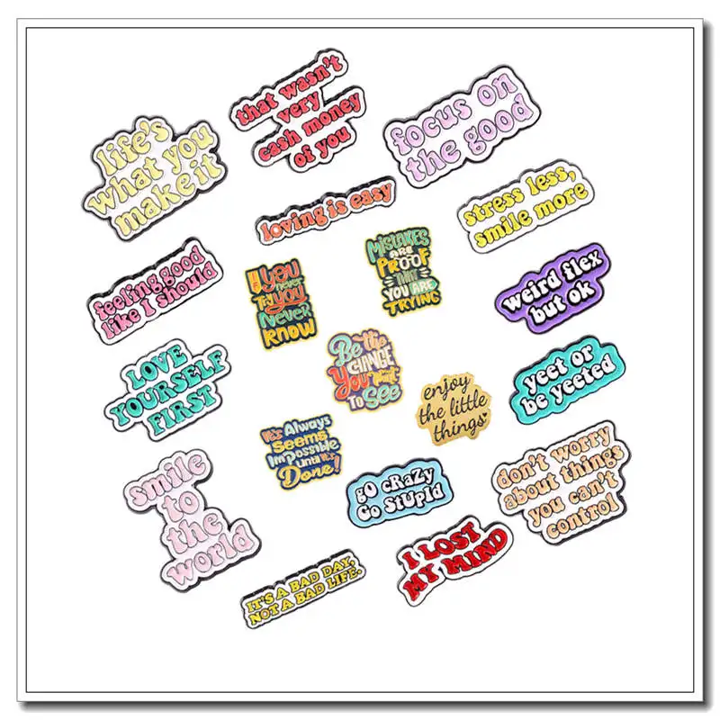 Inspirational Quotes Funny Quotes Enamel Pin Customize Fun Banners ...