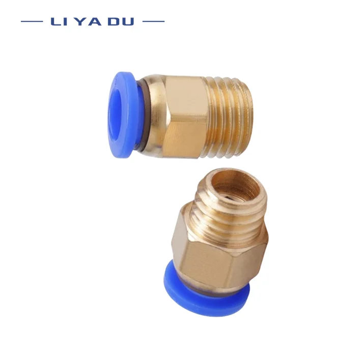 High quality Air Pipe M12X1.75- M6 M8 M10 M12 Metric Male Thread ...