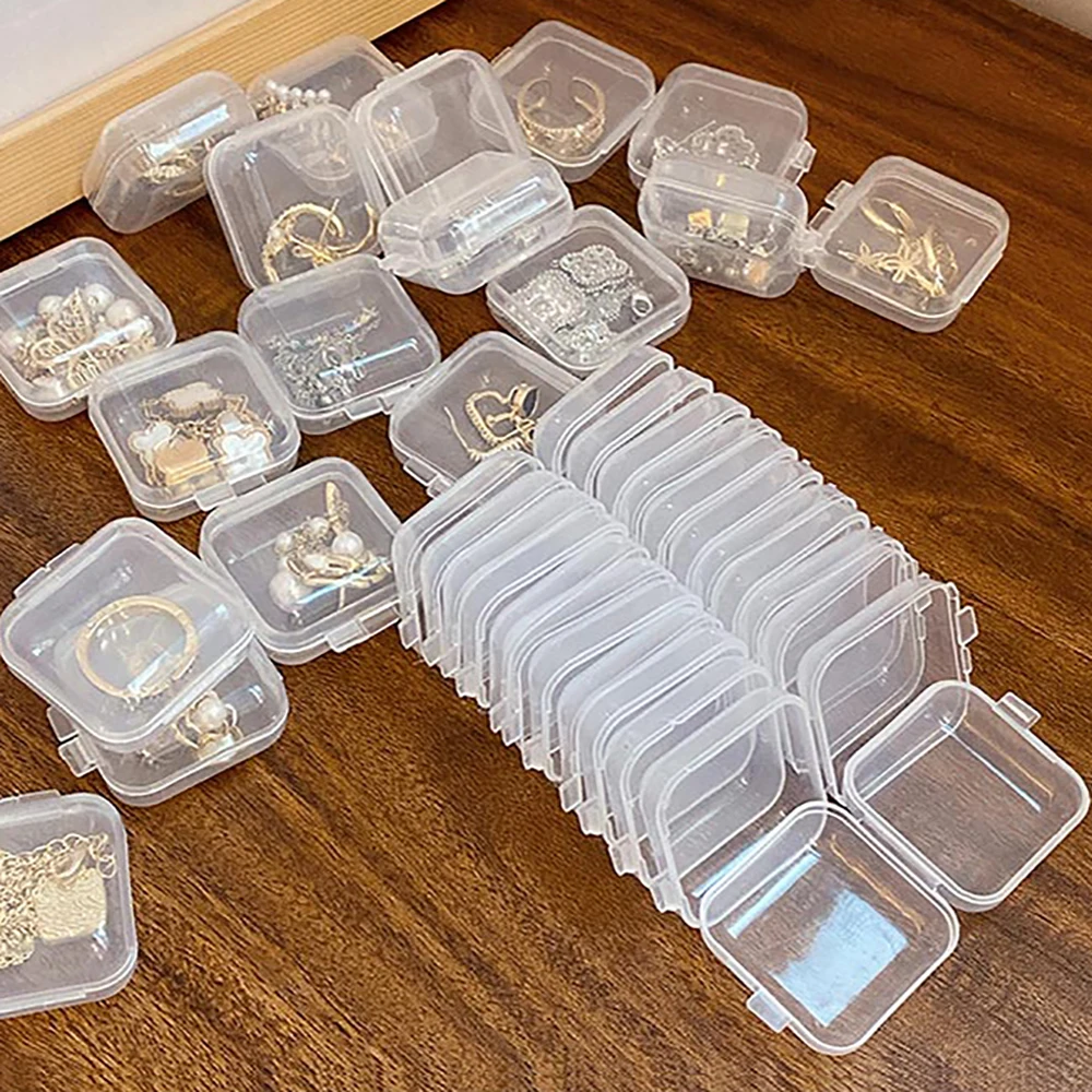 Mini Clear Jewelry Storage Box | Necklace Cards Packaging | Ring Case ...