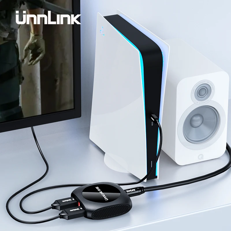 Audio processor Hdmi Audio Splitter Switcher for ps4/5/box/xbox 3.5mm ...