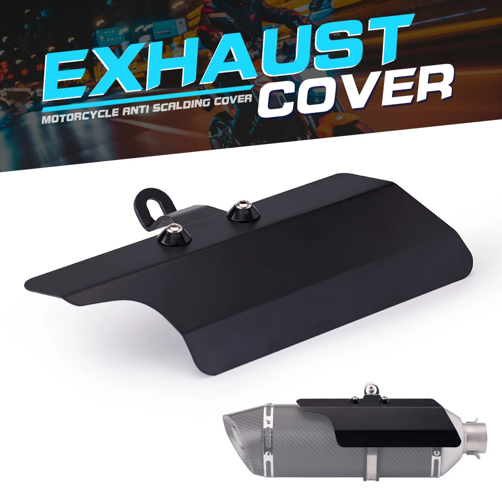 Motorcycle Exhaust Pipe Carbon Fiber Protector, Heat Shield Cover, Anti ...