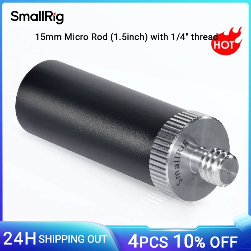SmallRig-Standard-Micro-15mm-Rod-1-5-Inches-Long-with-1-4-Male-Female ...