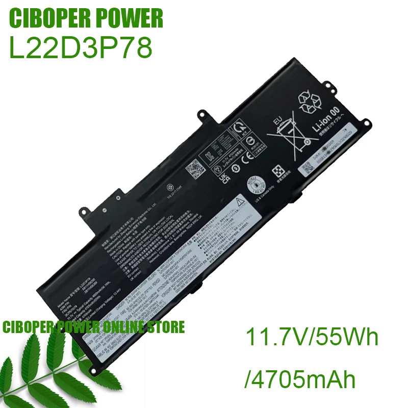 CP Laptop Battery L22D3P78 L22M3P77 5B11H56383 5B11H56389 11.7V/55Wh ...