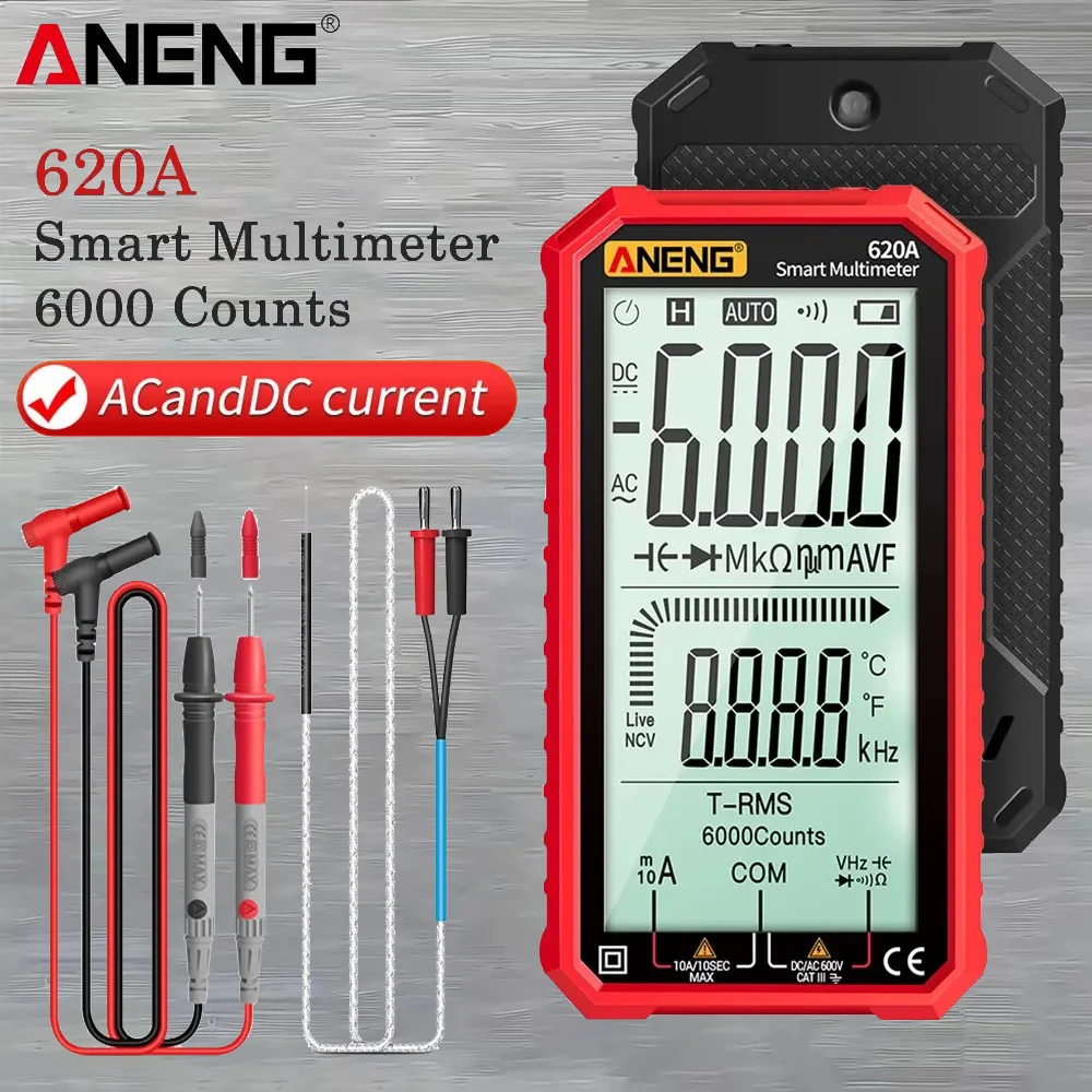 ANENG-620A-6000-Counts-Digital-Smart-Multimeter-Transistor-Testers-True ...