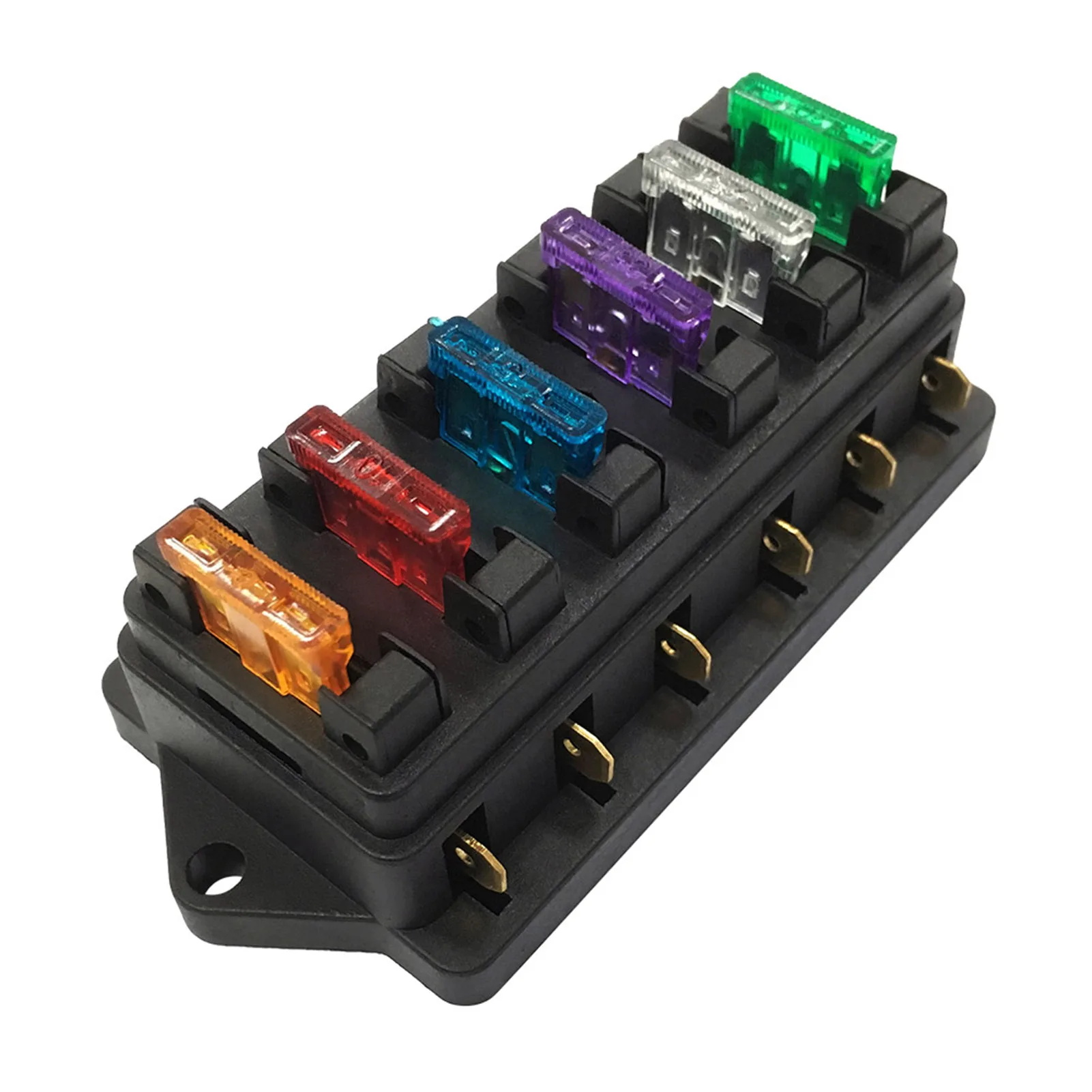 6 Way Fuse Holder Box Car Vehicle Automotive Circuit Blade Fuse Block ...