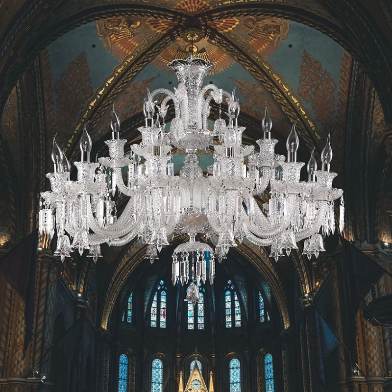 Al HaffaR Lustre en cristal K9 pour salon, salle à manger, chambre à ...