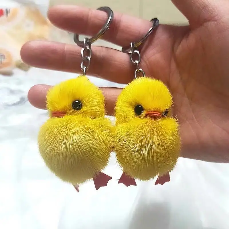 5cm Cute Yellow Duck Plush Toys Keychain Soft Stuffed Animals Dolls Toy ...