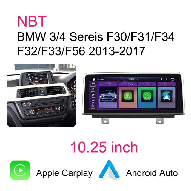 Autotop 10.25" F30 Car Multimedia Screen Wireless Carplay for BMW 3/4 ...