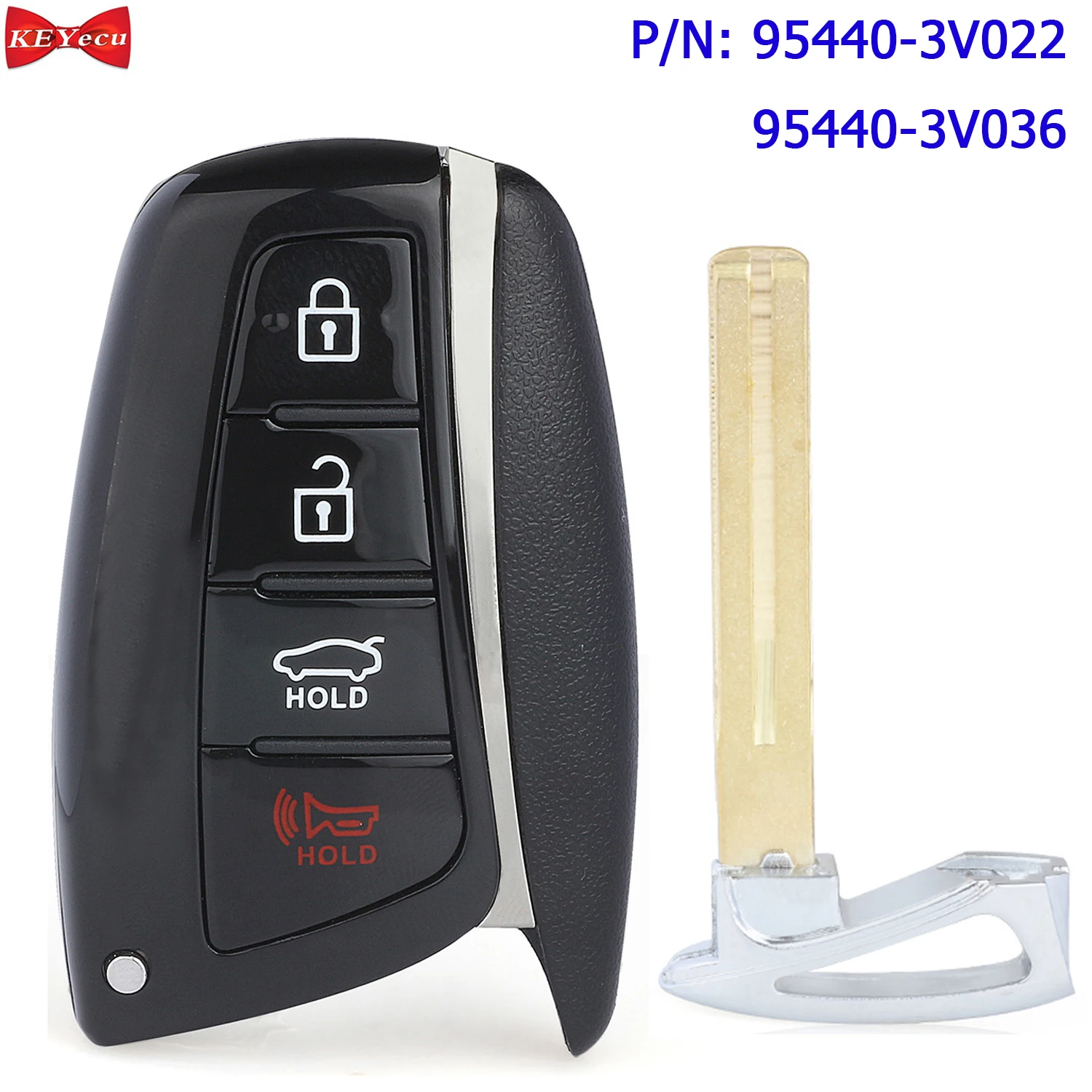 KEYECU 스마트 원격 키, 현대 아제라 2015 2016 2017 2018 SY5DMFNA433 DD4F0B1406 HG ...