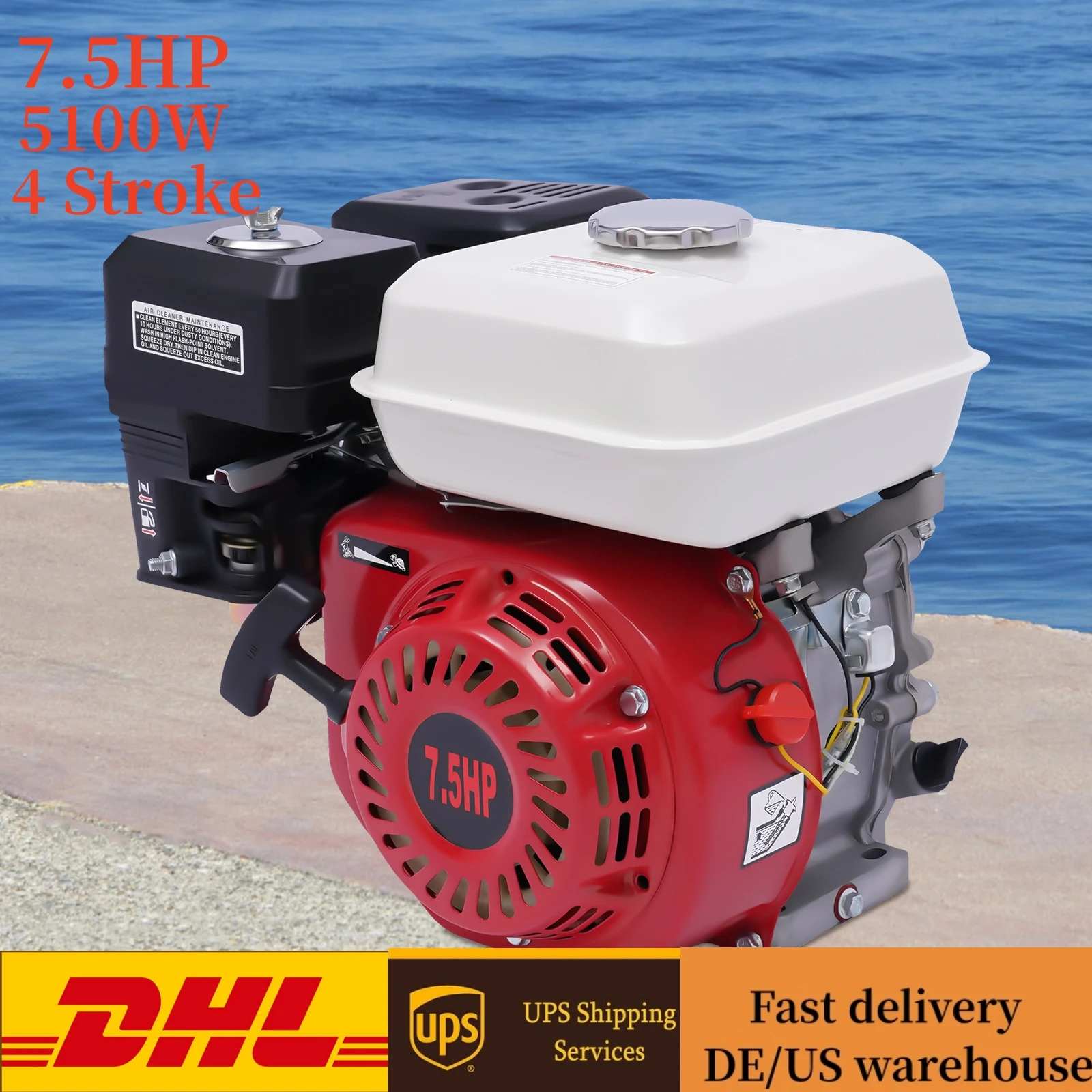 Mesin-4-tak-mesin-bensin-1-silinder-pendingin-udara-7-5HP-mesin-Kart ...