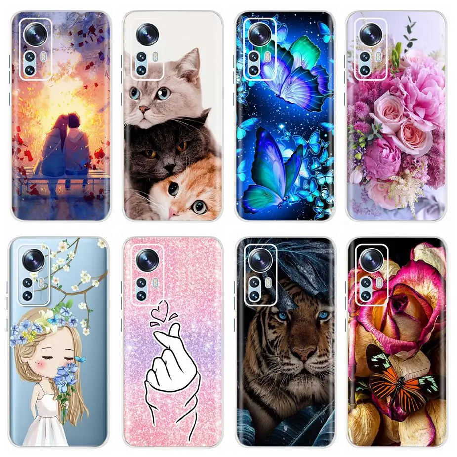 For Xiaomi Mi 12 Lite Case Cute Painted Cover 6.55'' Soft Silicone TPU ...